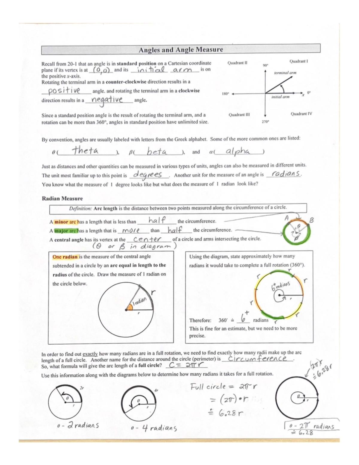 Angles and Angle Measure - Solutions for Math 101 Final Exam - Studocu
