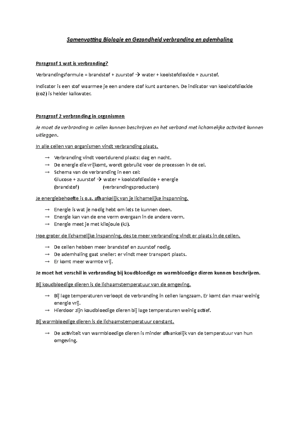 Gedrags- en voortplantingssamenvatting: Biologie Jaar 3 - Studeersnel