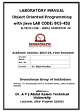Object Oriented Programming in JAVA Lab - CSL203 - AKTU - Studocu