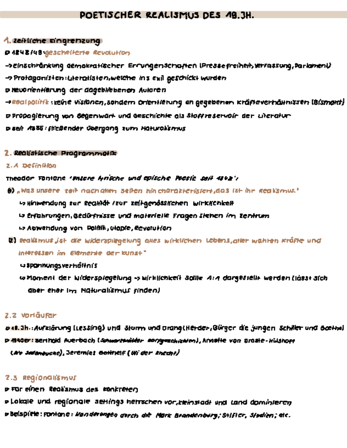 Poetischer Realismus - Deutsche Literaturgeschichte VL - NDL Basismodul ...