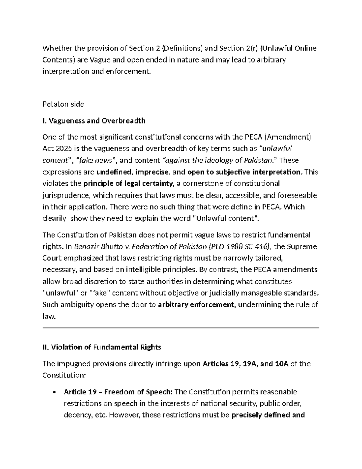 PECA (Amendment) Act 2025: Constitutional Concerns & Rights Violations ...