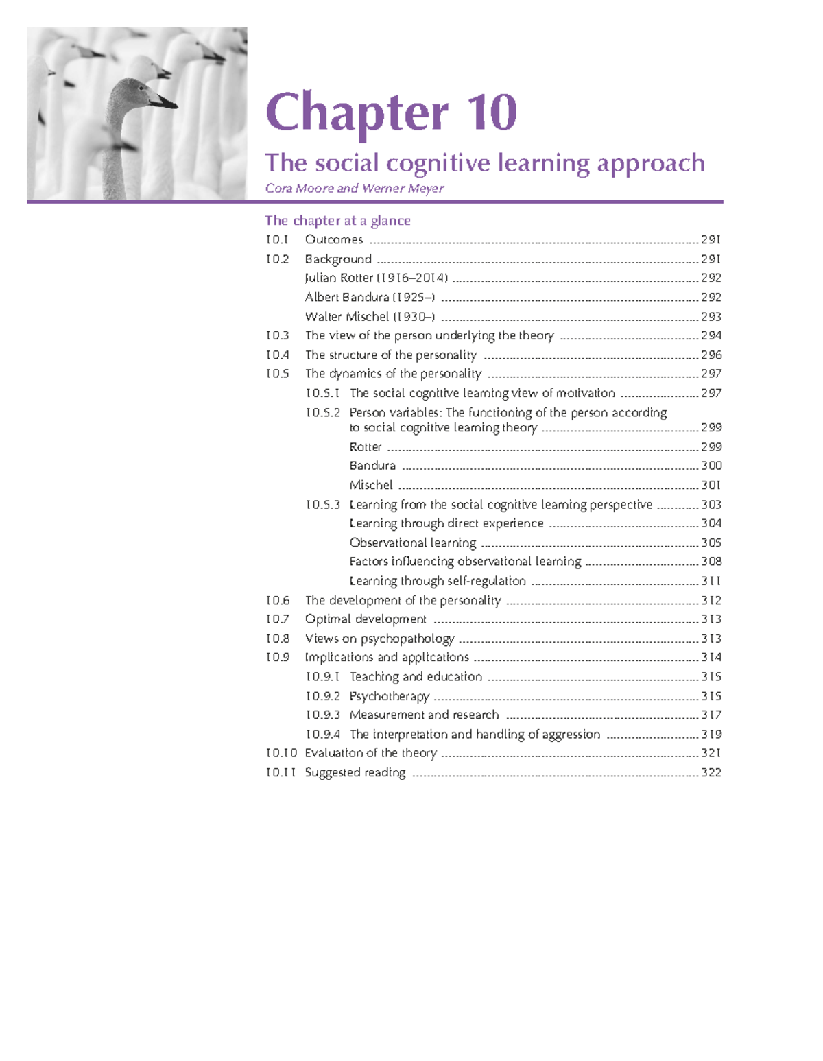 Social Cognitive Learning Theory: Chapter 10 Overview - PSY 101 - Studocu