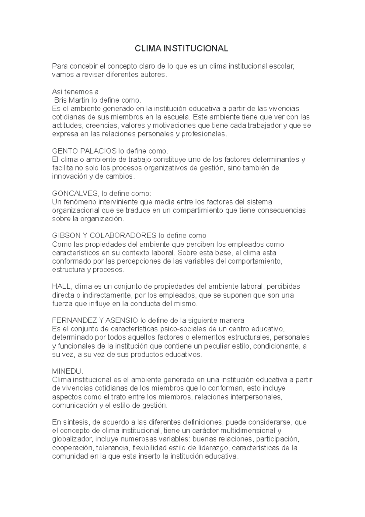 Clima Institucional: Definiciones, Características y Su Importancia ...