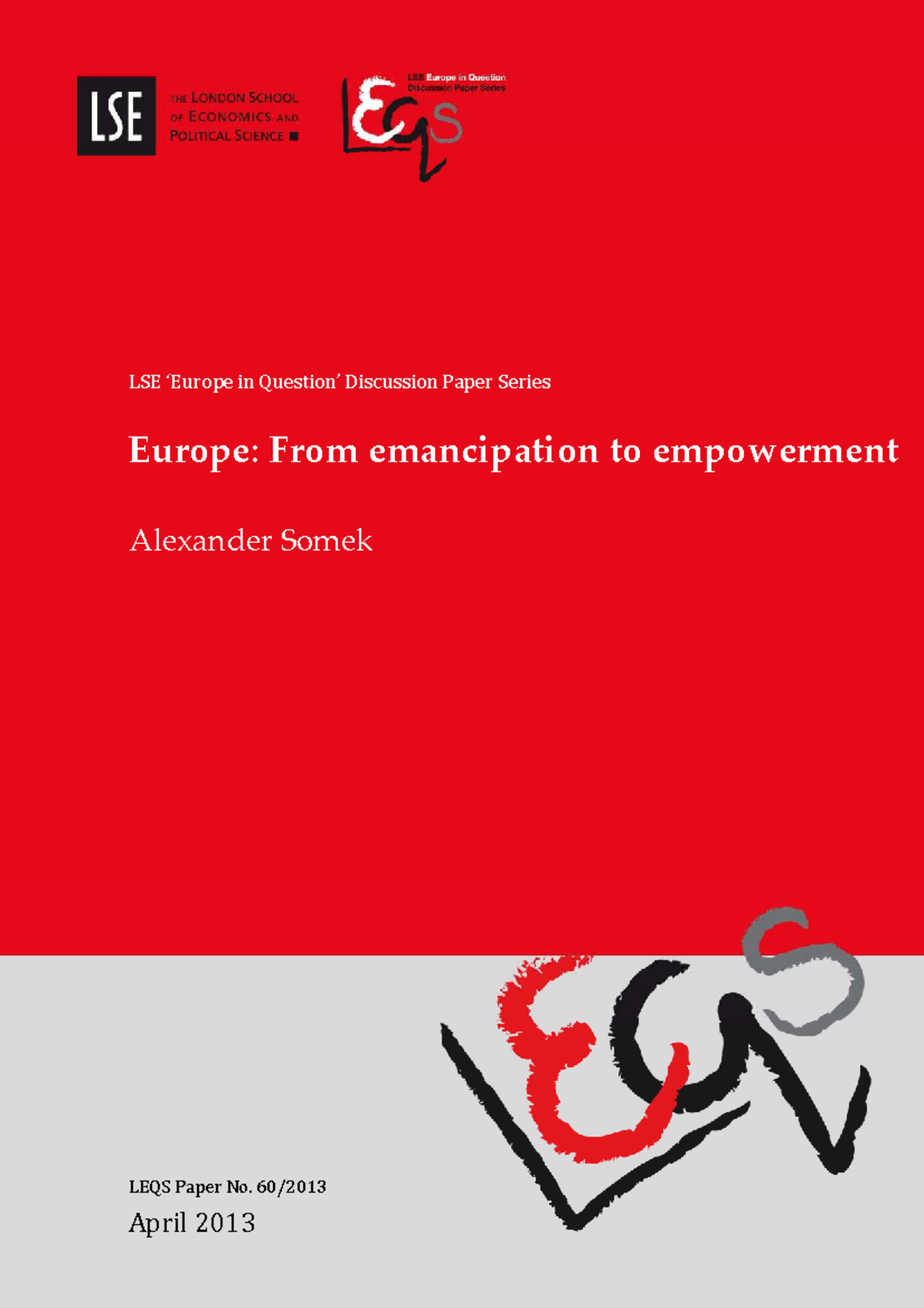 LEQS Paper No. 60: A New Perspective on European Federalism - Studocu