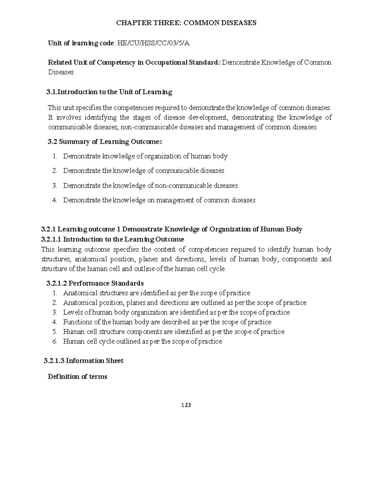 CHAPTER 3: COMMON DISEASES - Nursing Notes (Unit Code: 1000649826 ...