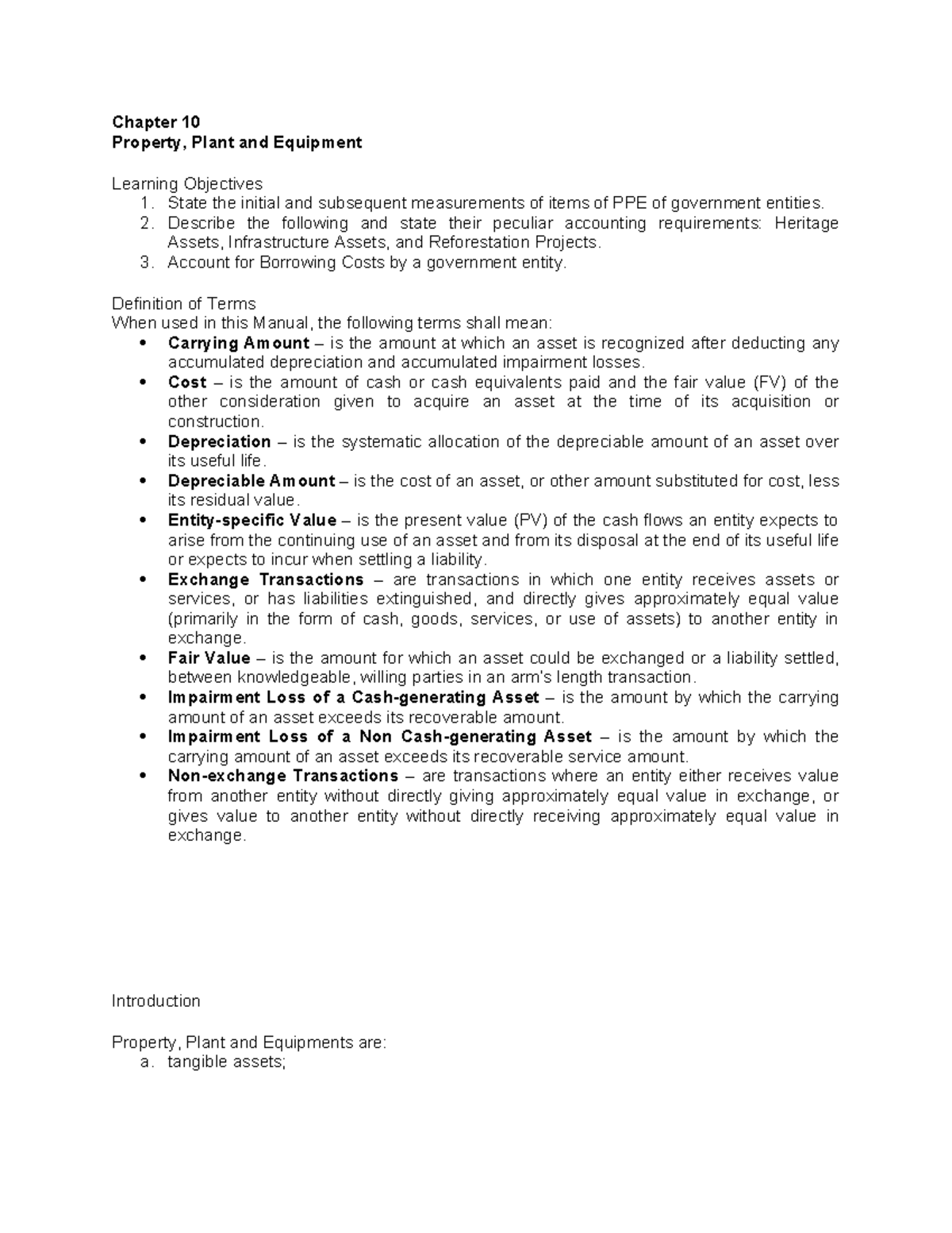 Chapter 10: Property, Plant, and Equipment (PPE) in Gov. Accounting ...
