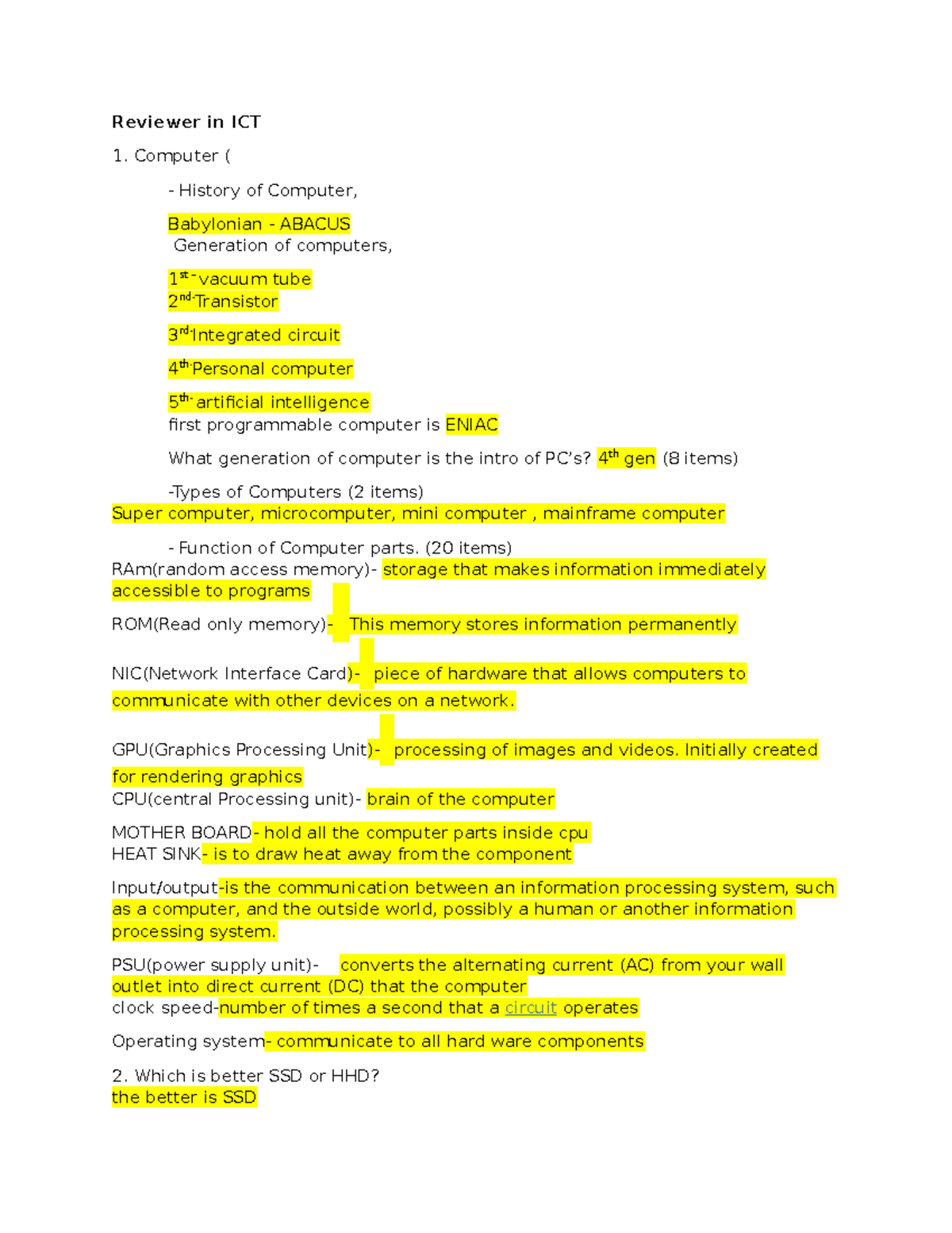 Reviewer-in-ICT: Computer History, Functions, and Flowcharting Lessons ...