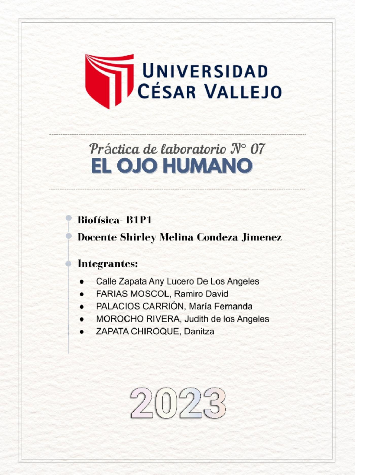 S-8 Lab 7 OJO Humano - practica - - Studocu
