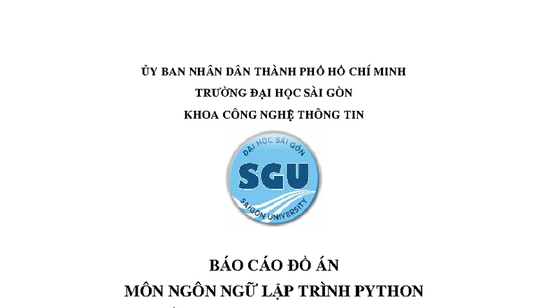 Báo cáo Đồ Án Môn Ngôn Ngữ Lập Trình Python: Game Flappy Bird - Studocu