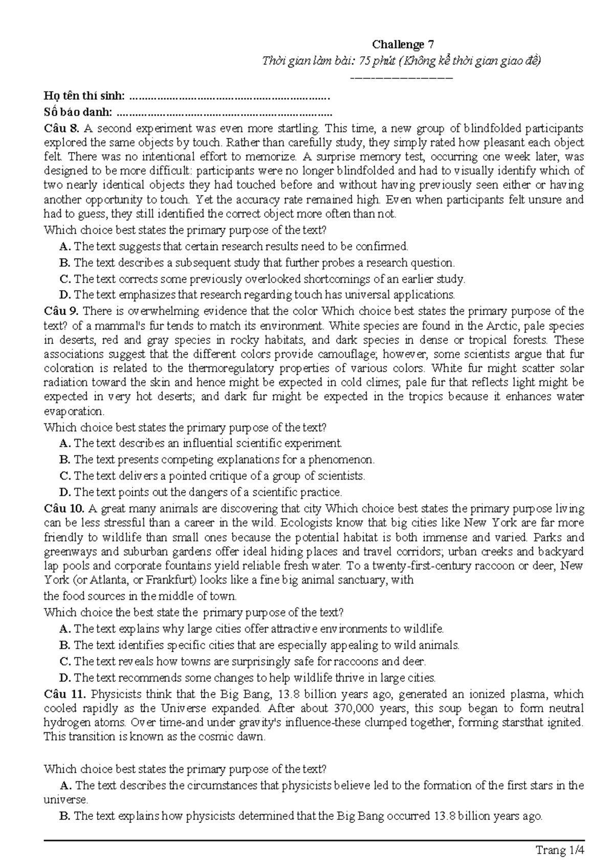 Challenge 16 - Main Idea Analysis and Key Findings - Studocu