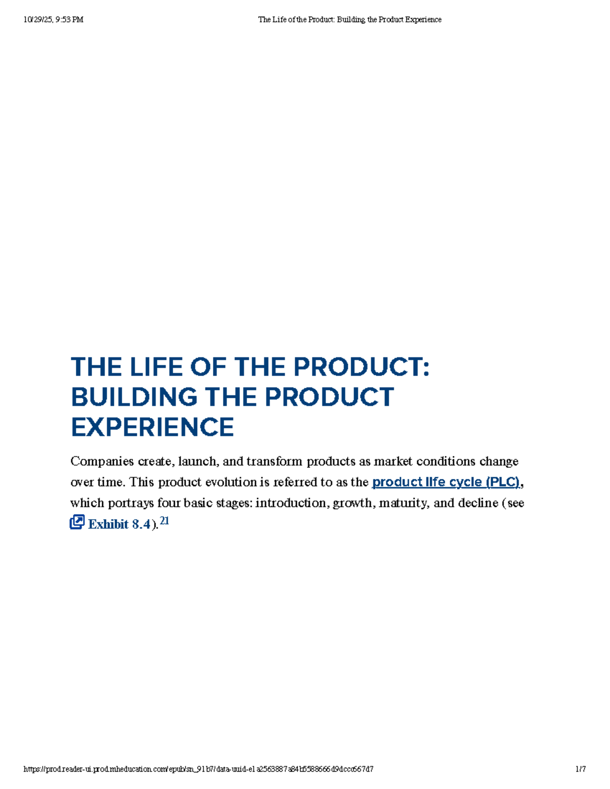 Product Life Cycle Insights: Building Product Experience (Course Code ...