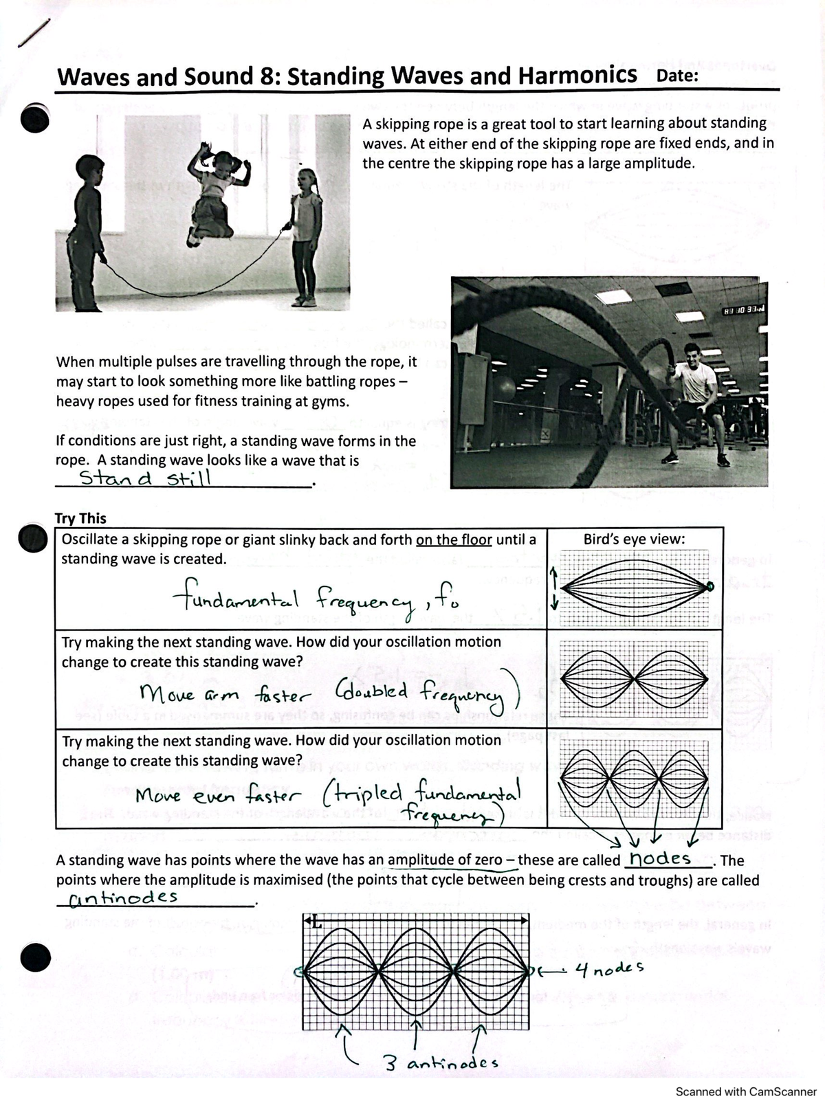 4.8 Standing Waves - Filled - Waves and Sound 8: Standing Waves and ...