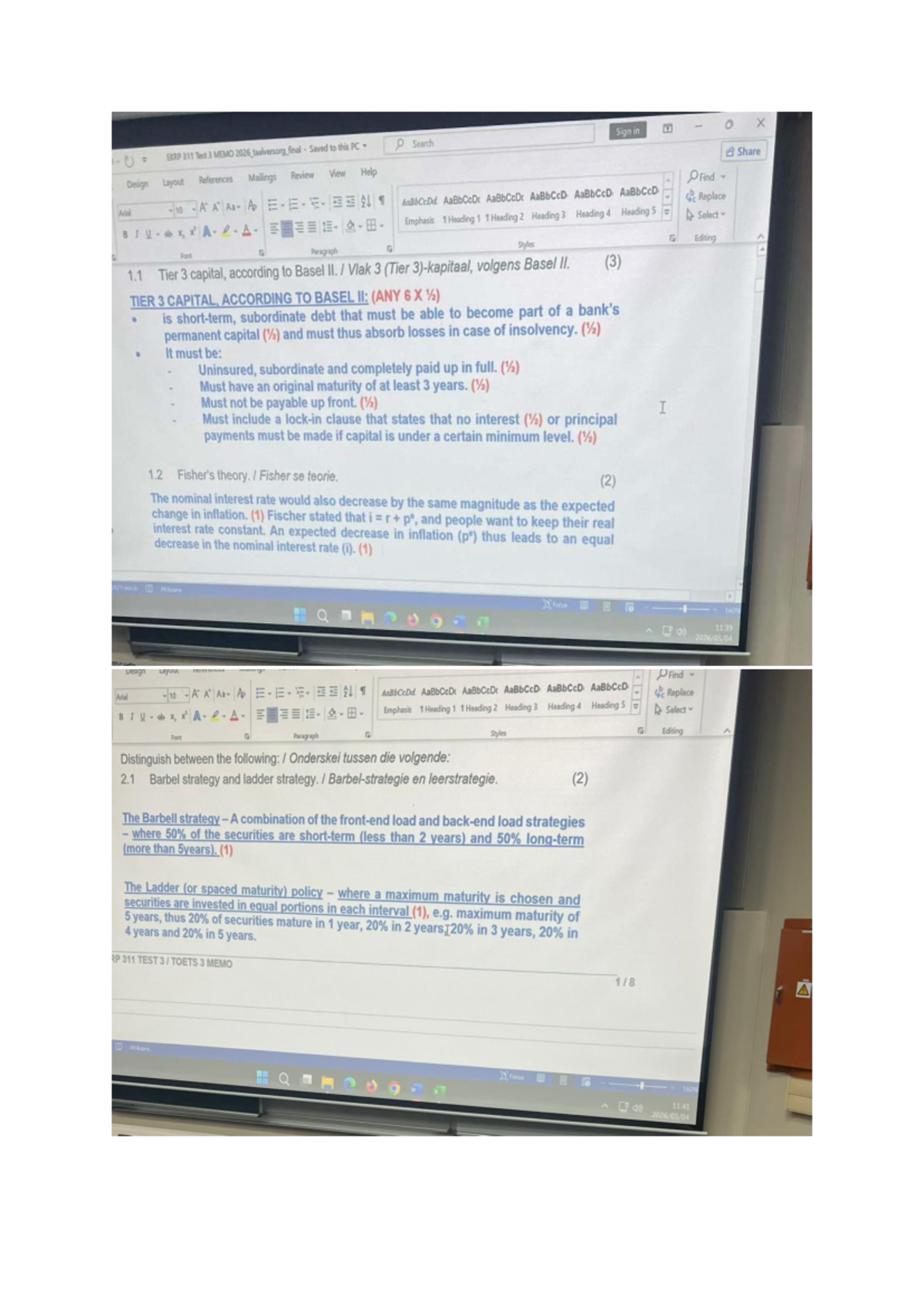EKRP 311 Test 3 2026 Memo: Key Concepts and Analysis - Studocu