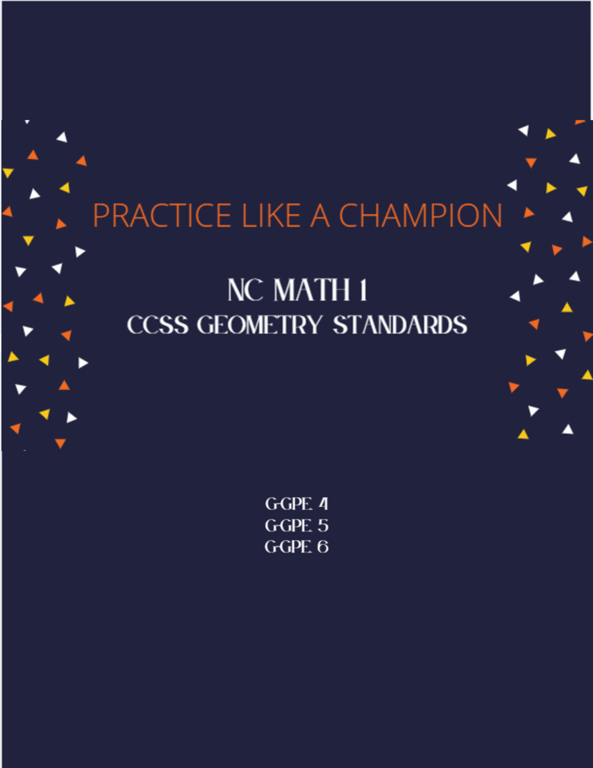 Math 1 EOC Geometry Practice - 1 Triangle 𝑃𝑄𝑅 has vertices located at ...