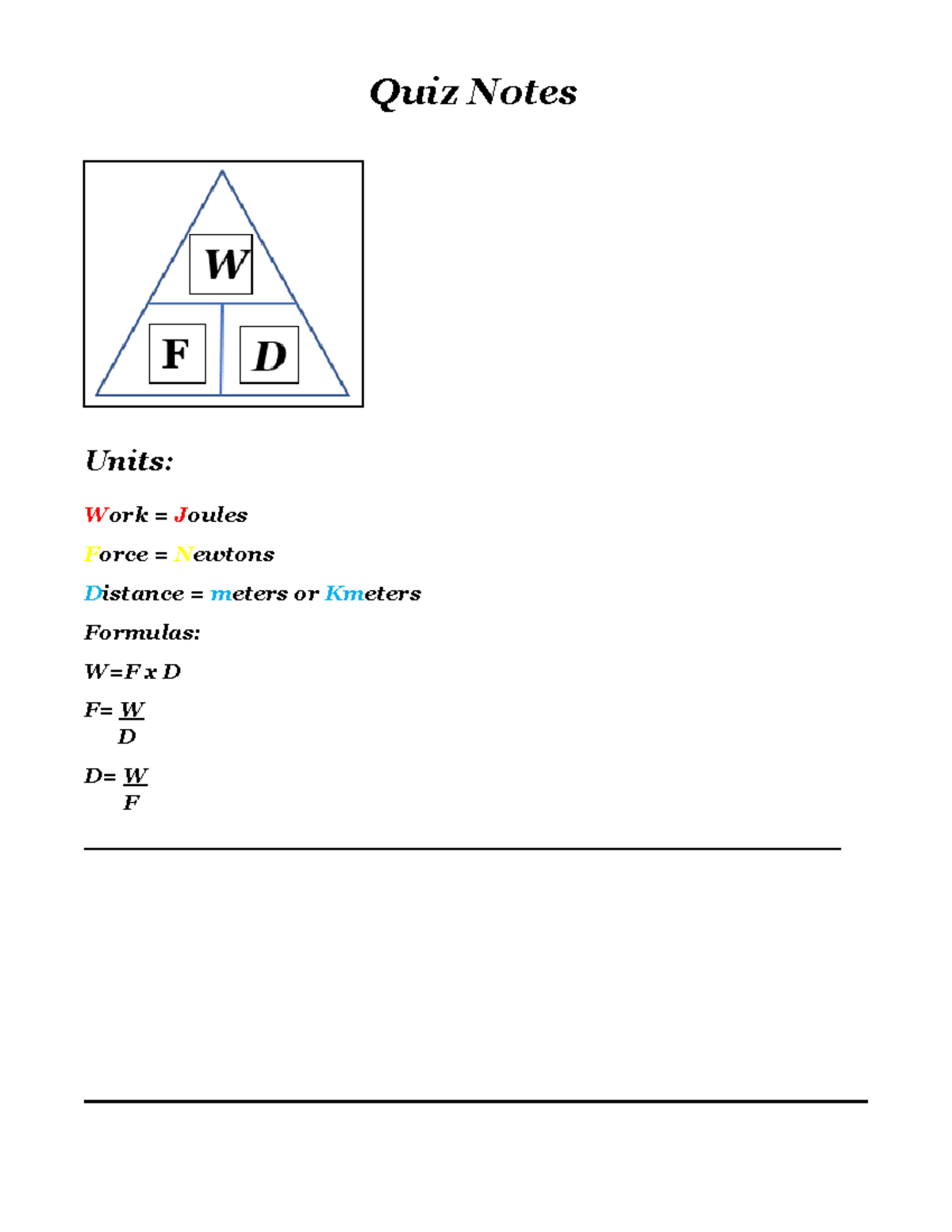 Quiz Notes - n/a - Nurse II (NUR 1213) - Quiz Notes Units: Work ...