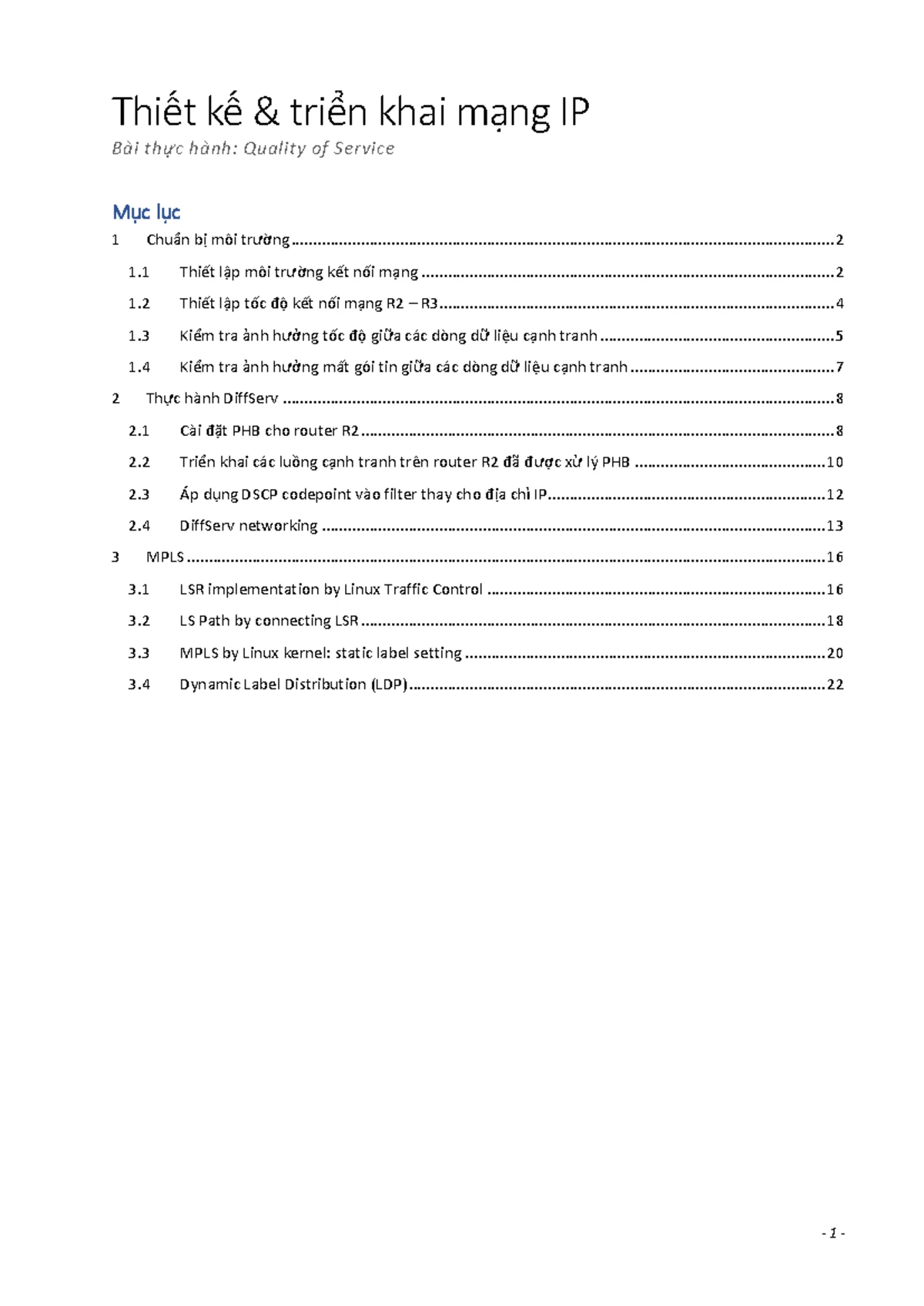 Lab 6: Thực Hành Thiết Kế & Triển Khai Mạng Multicast (IP) - Studocu