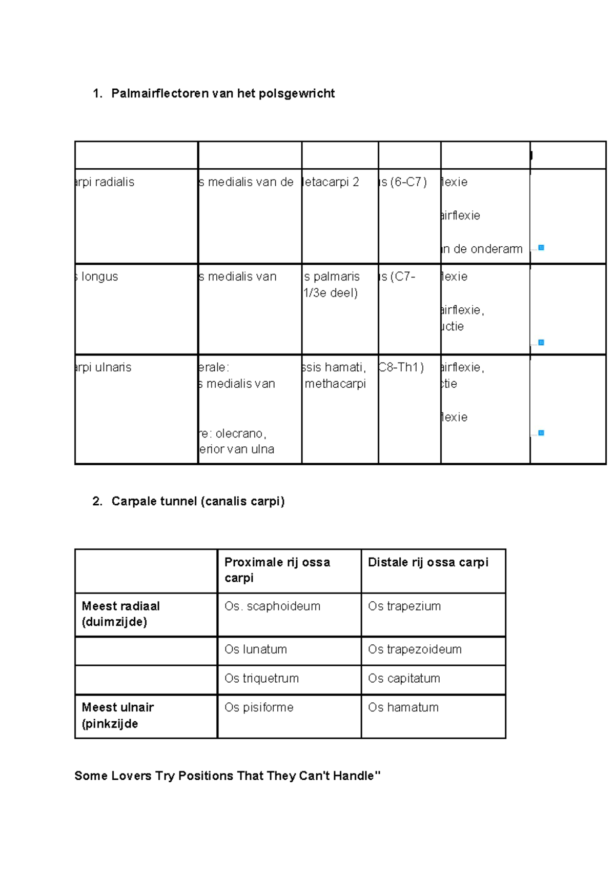 Flexoren van de Onderarm: Anatomie en Functie (Cursuscode) - Studeersnel