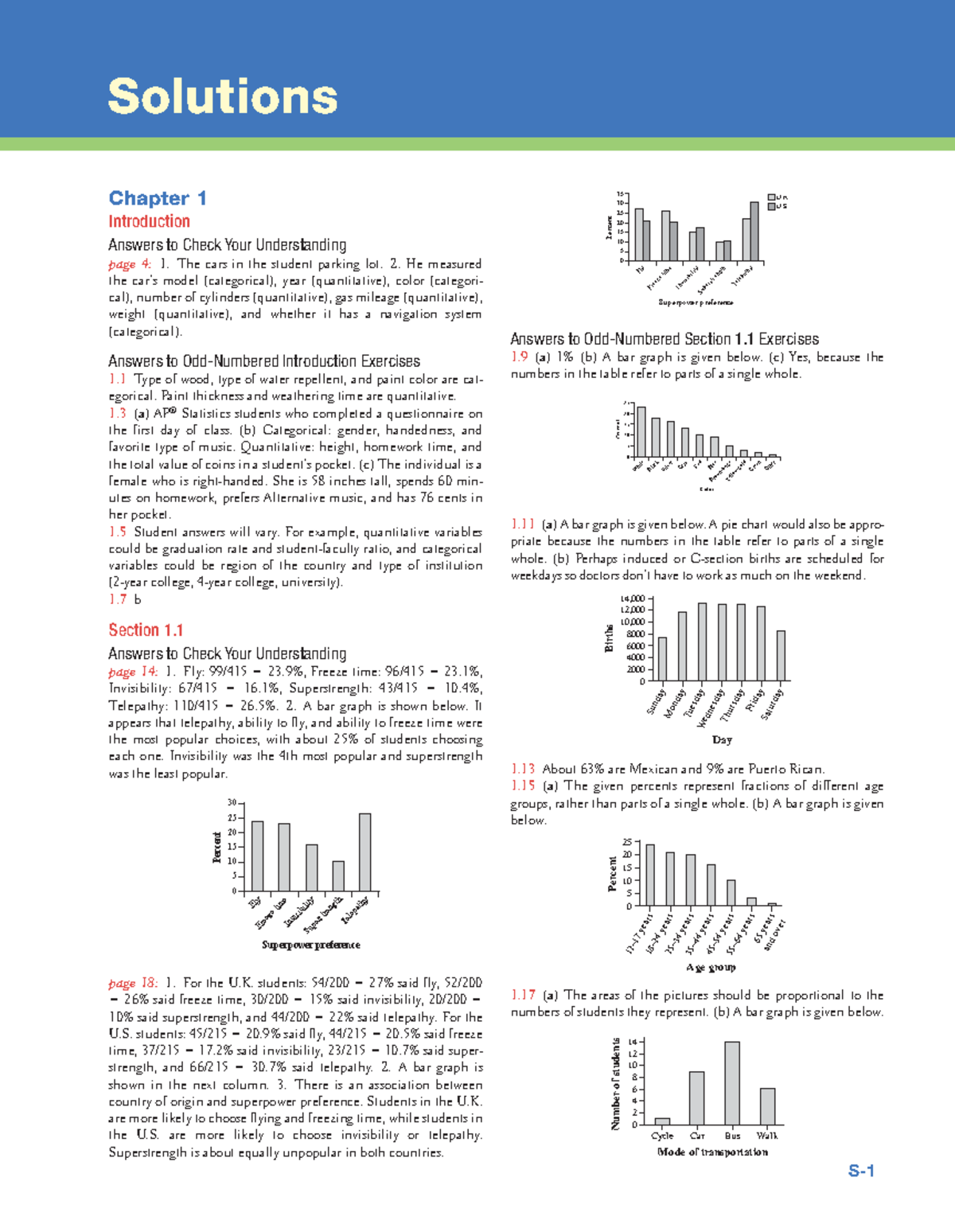 AP Statistics Chapter 1 Review: Answers & Exercise Solutions - Studocu