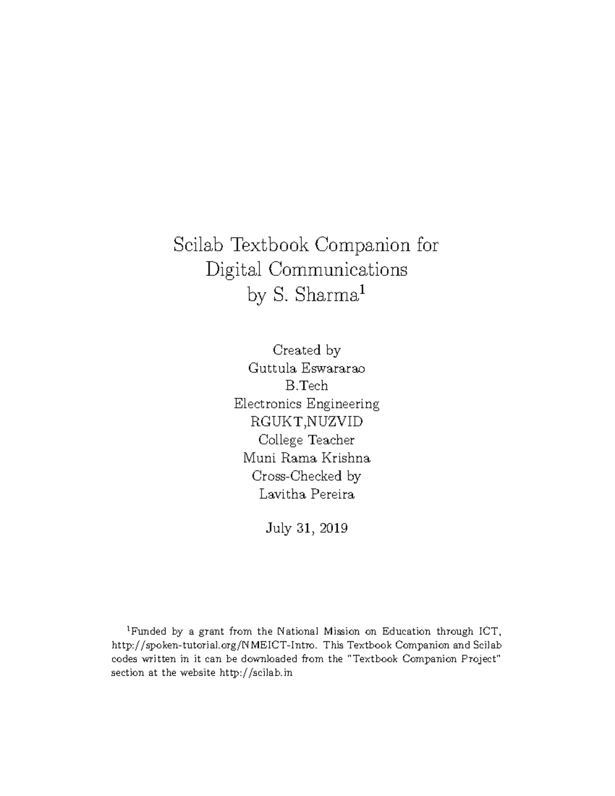 Digital Communications (B.Tech) – Textbook Companion by S. Sharma - Studocu