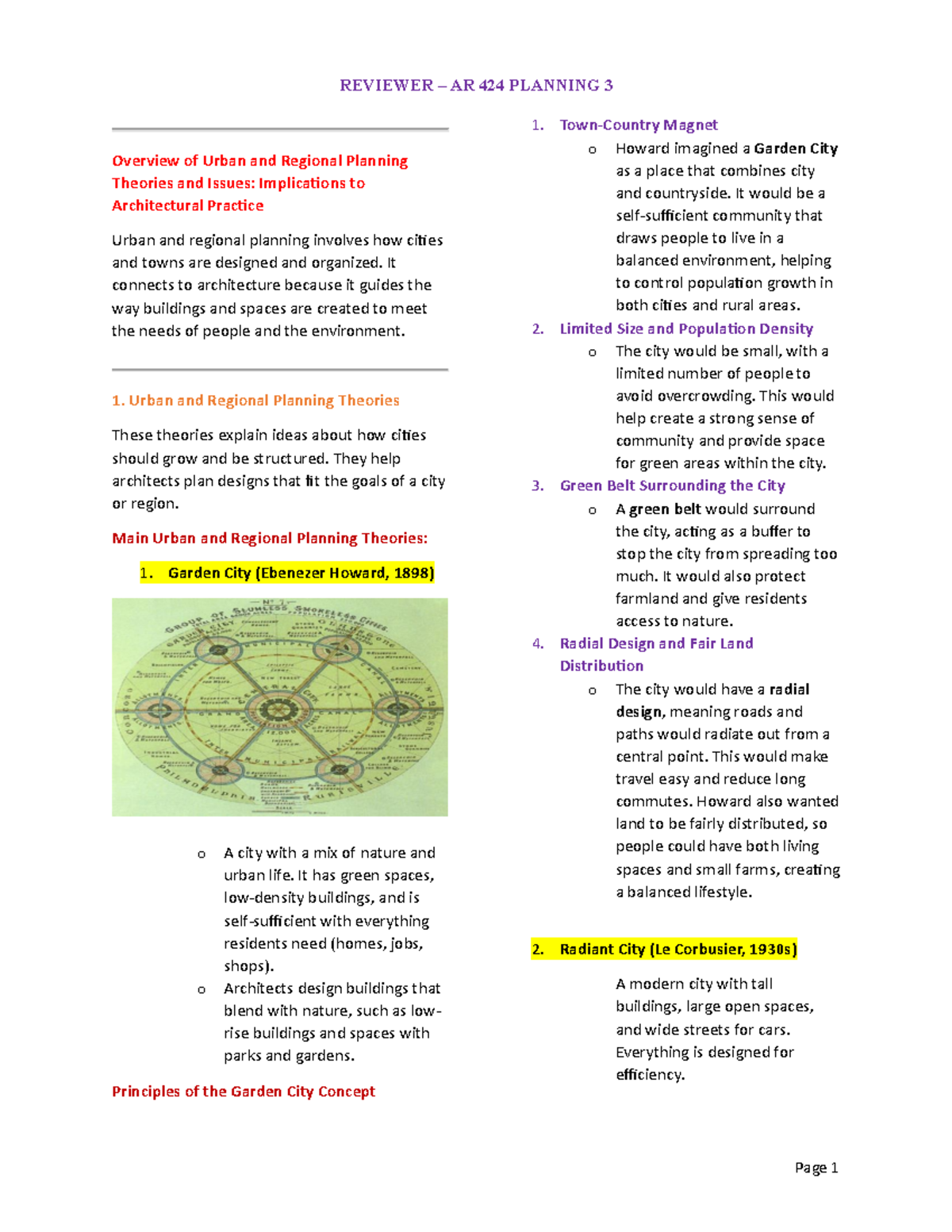 URP 101: Overview of Urban and Regional Planning Theories & Issues - Studocu