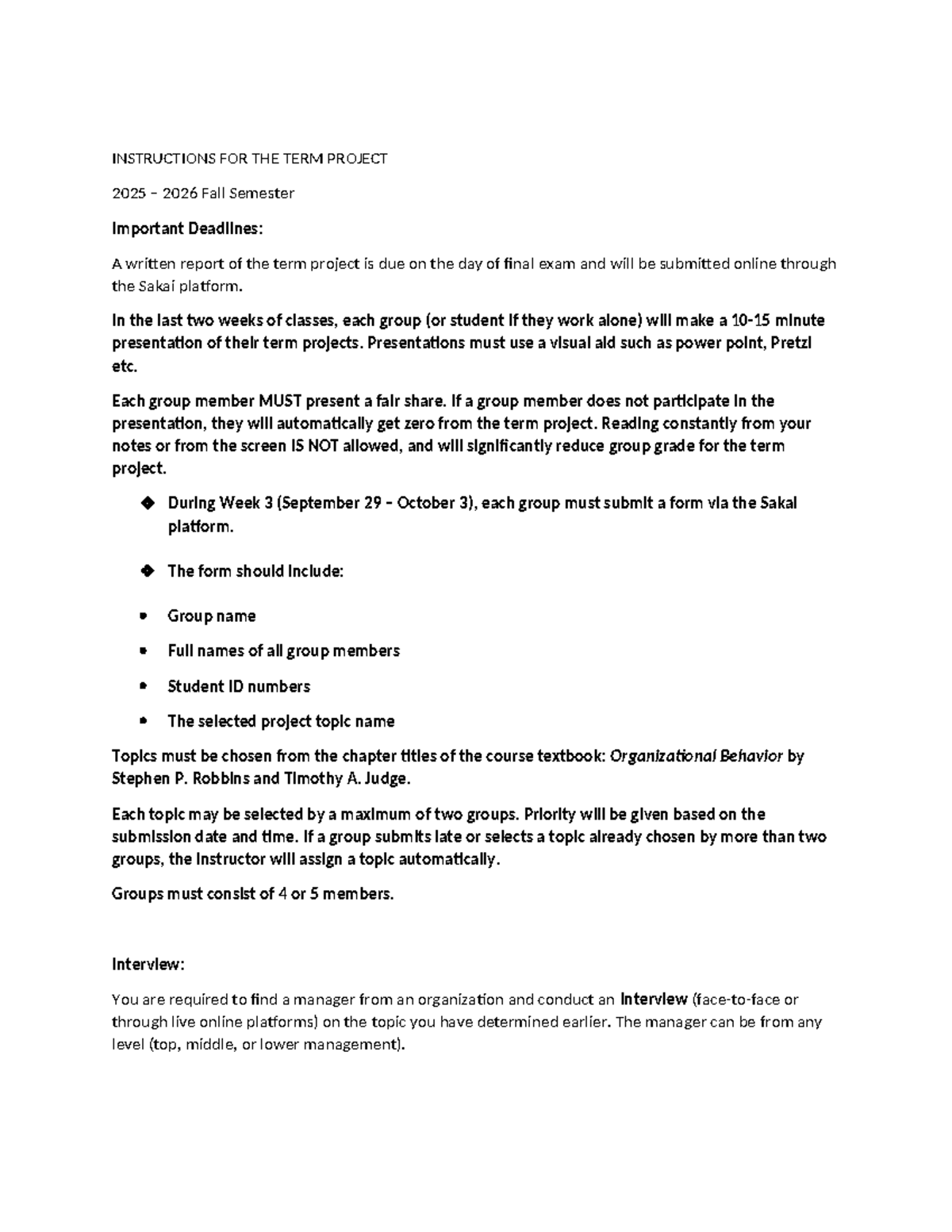 Term Project Instructions 2025-2026: Important Deadlines & Guidelines ...