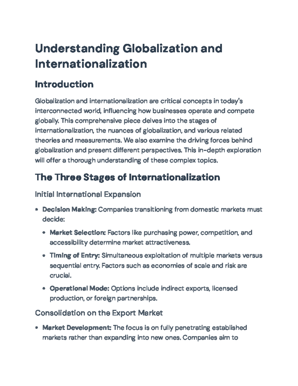 Understanding Globalization & Int'lization: Key Concepts & Theories ...