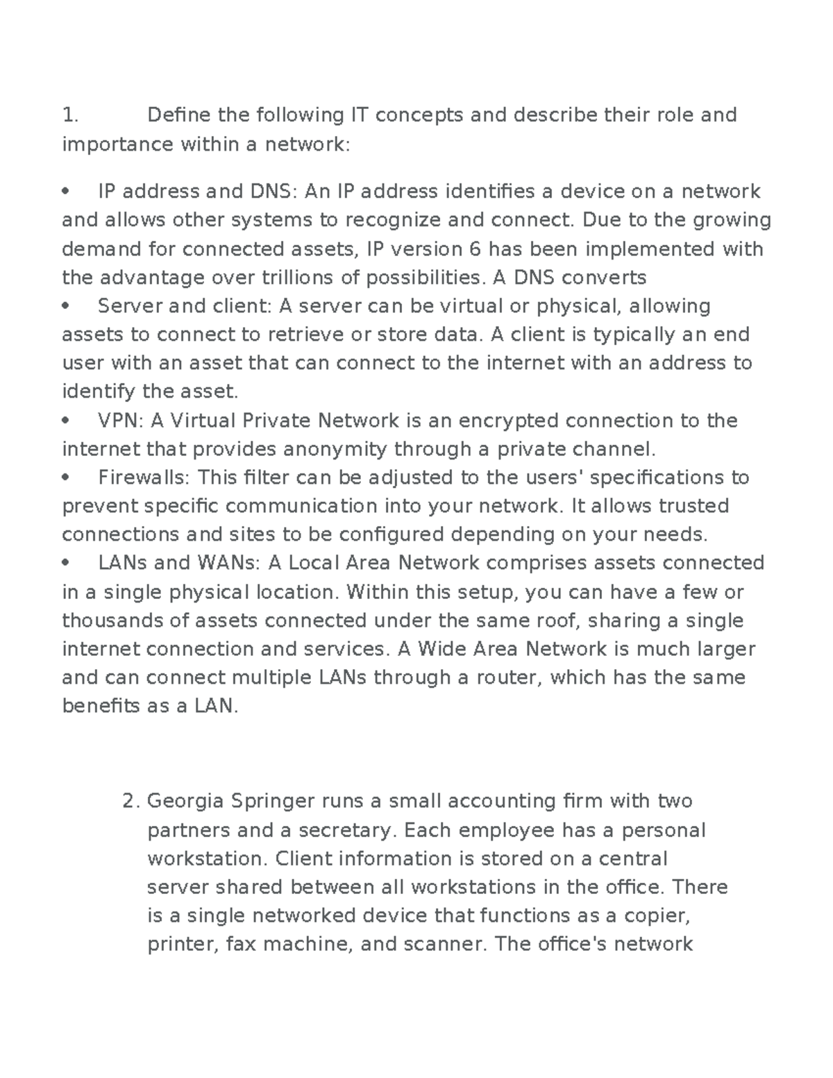 IT Concepts and Their Roles in Networking - Module 3, Week 4 - Studocu