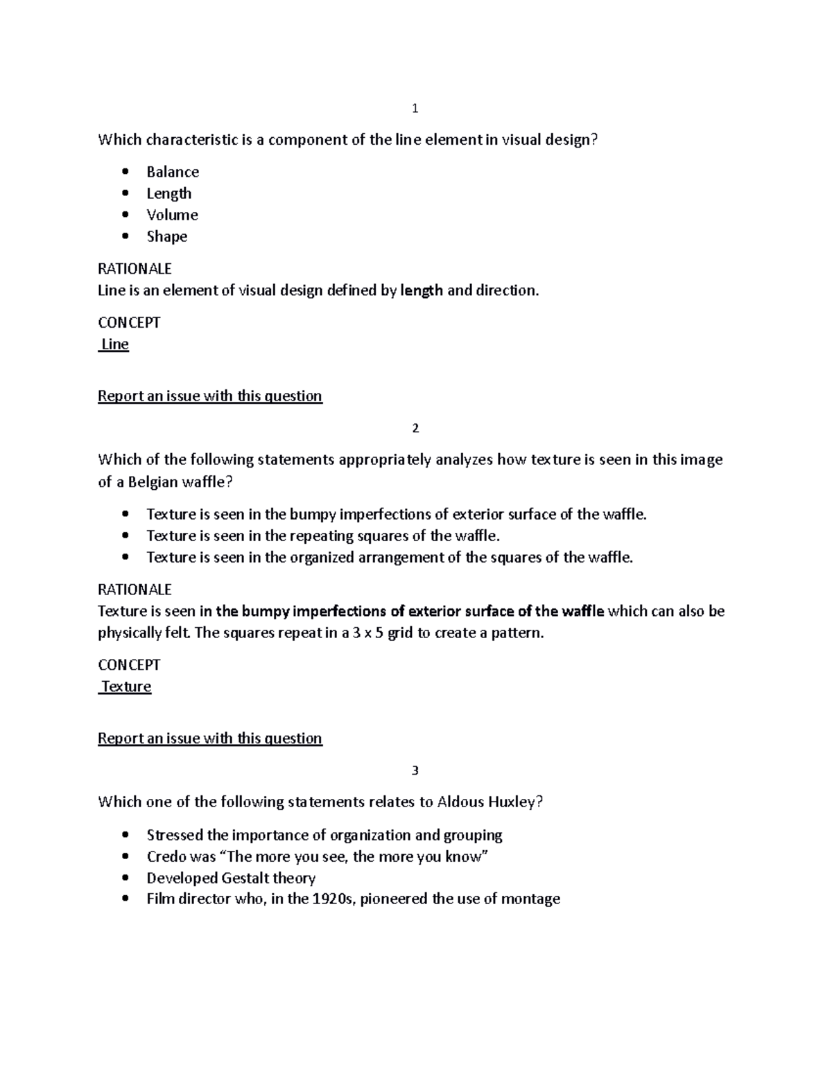 Sophia Visual Communications Milestone 1 - 1 Which characteristic is a component of the line ...