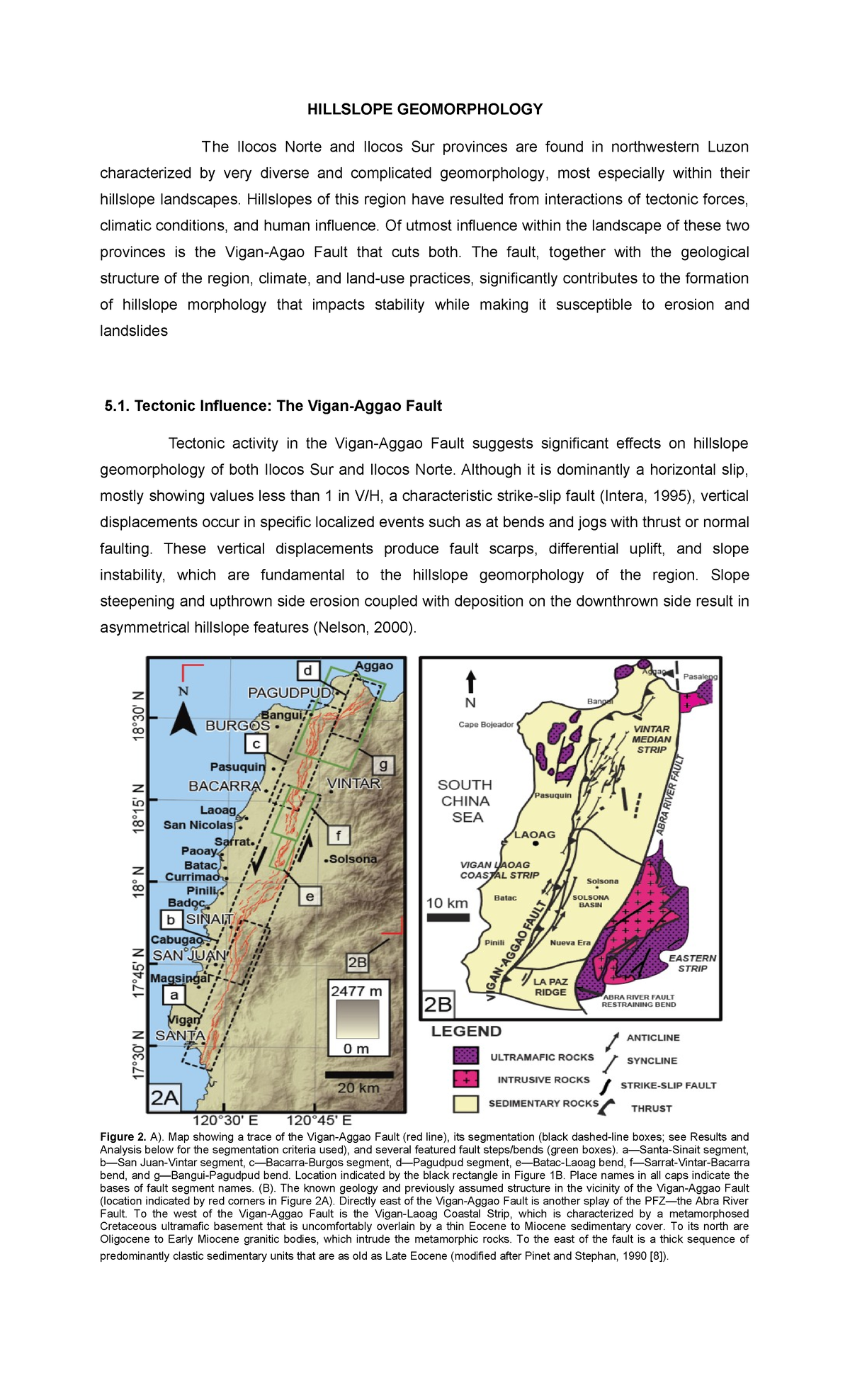 Hillslope Geomorphology Study: Impact of Vigan-Aggao Fault on Landscape ...