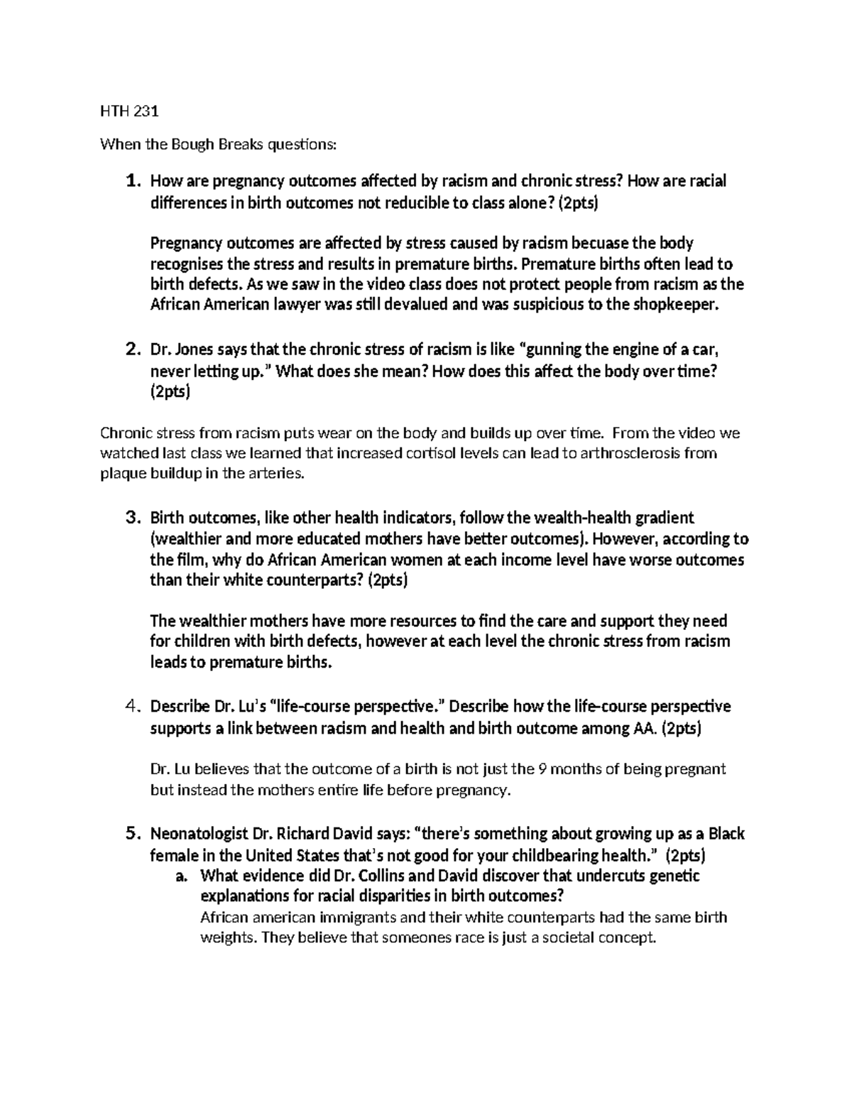 When the Bough Breaks questions Md Towfiqul Alam-1 - HTH 231 When the ...