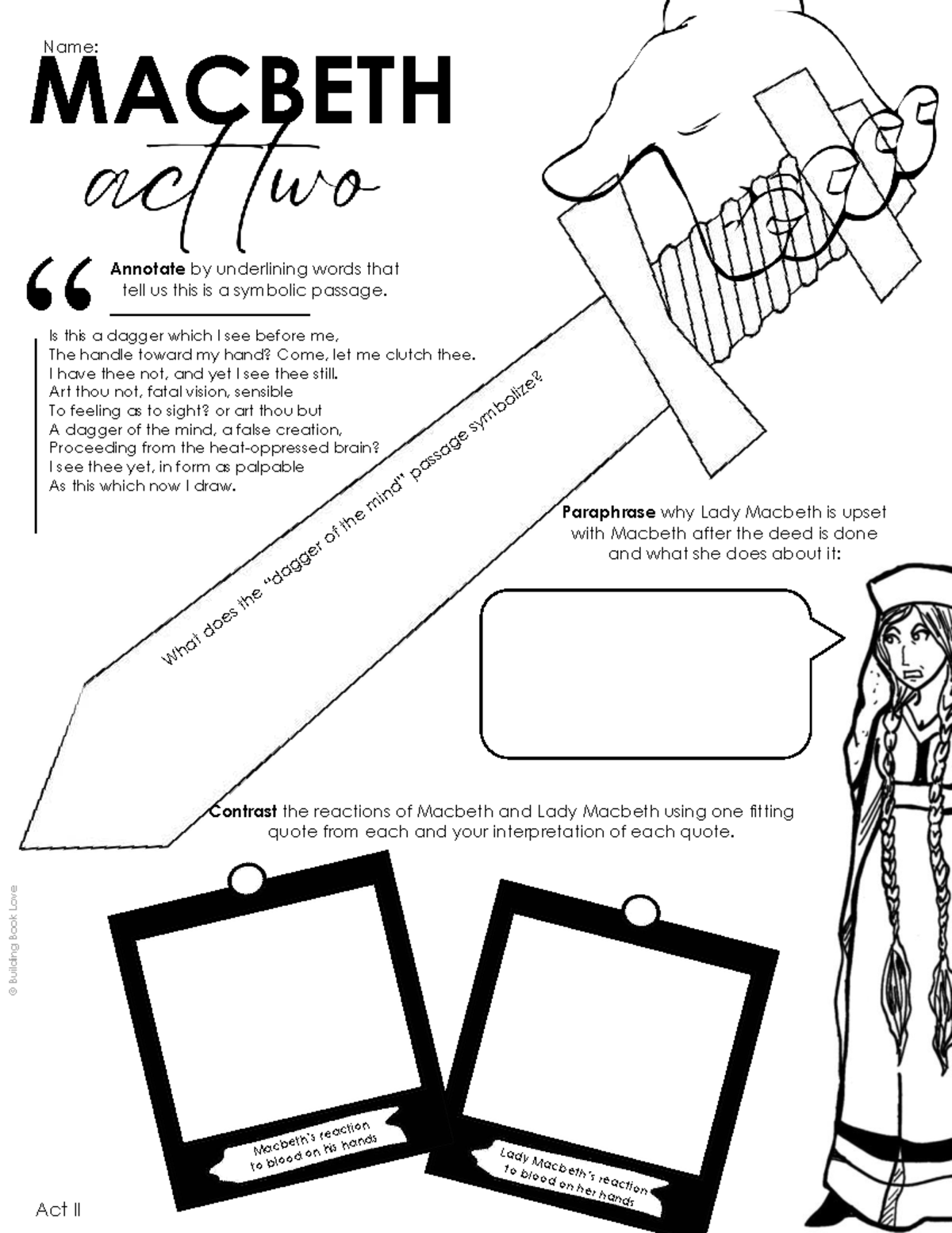 Macbeth Act II Interactive Notes: Symbolism & Character Reactions - Studocu