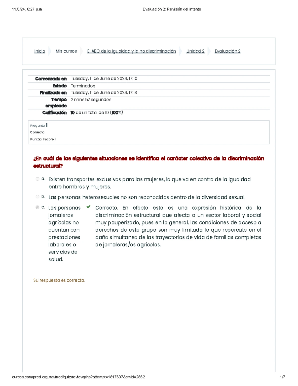 ABC Parte 3: Evaluación sobre Derechos Humanos en el Servicio Público - Studocu