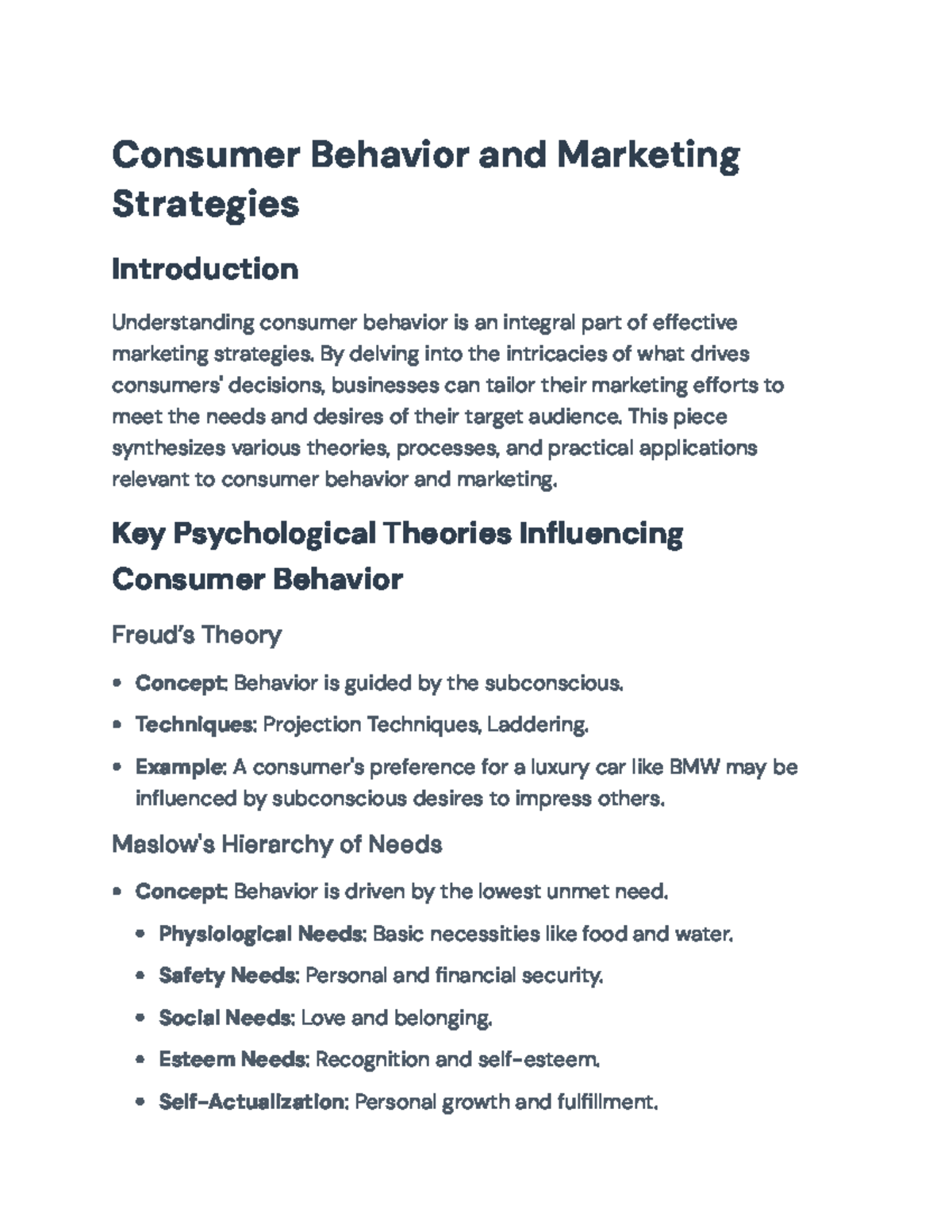 Consumer Behavior and Marketing Strategies: Key Insights and Theories ...