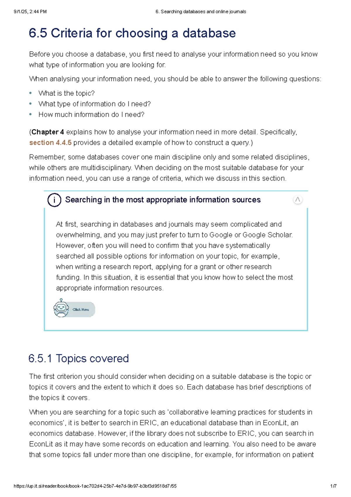 6. Searching Databases & Online Journals: Info Literacy Impact on Work ...