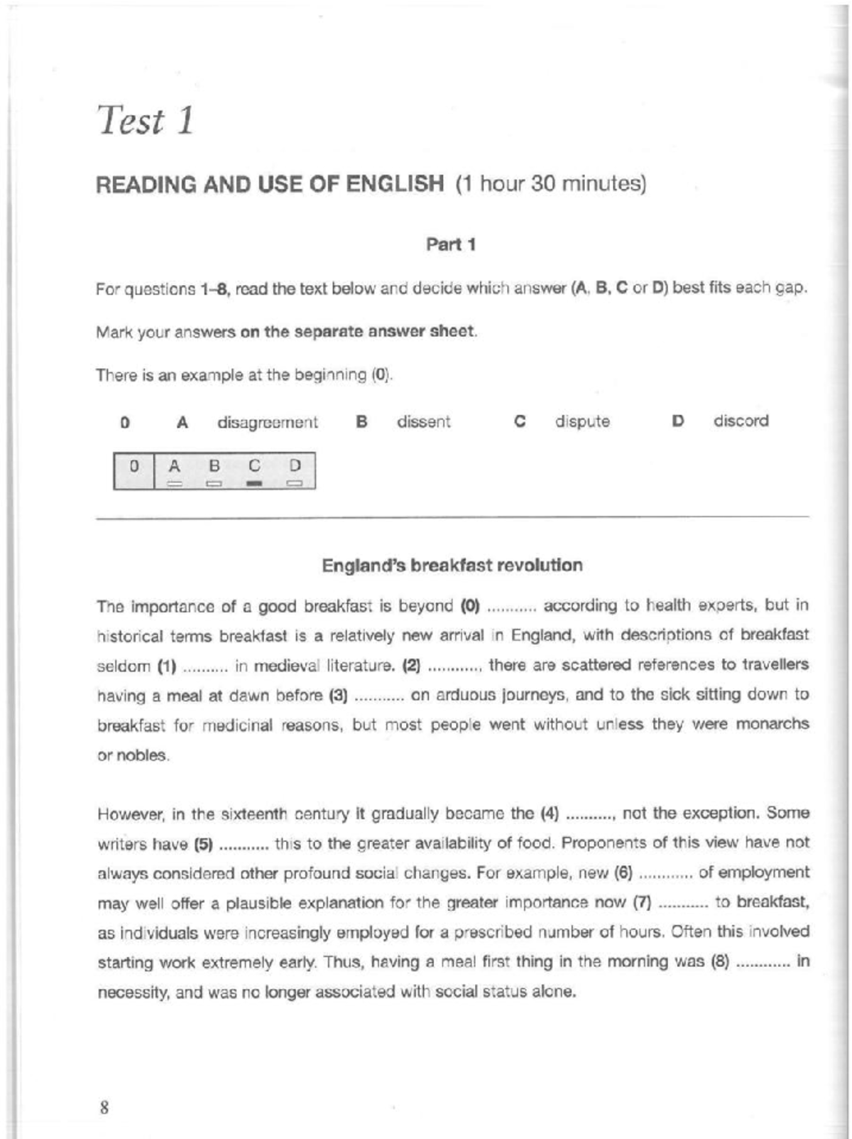 C2 Paper 1 - Test 1 Reading and Use of English Practice - Studocu