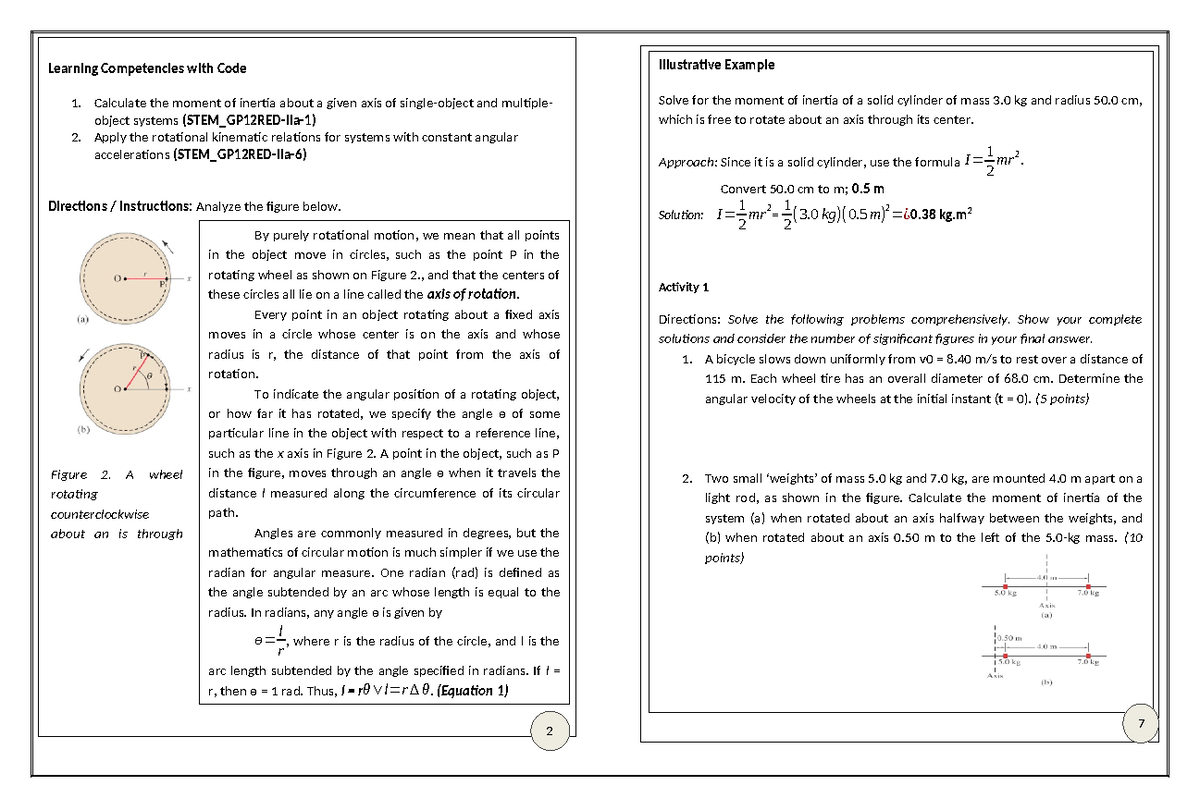 LAS-Quarter-2-2nd-week-Gen-Physics-1 - E Learning Competencies with ...