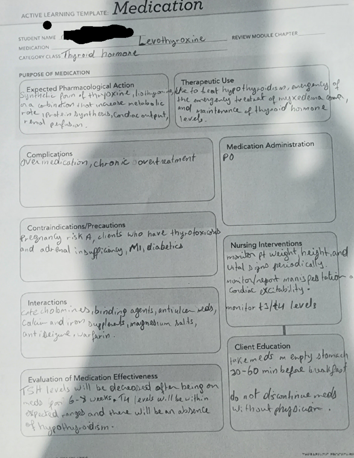 Meds - ATI Template Summary and Guidelines - Studocu