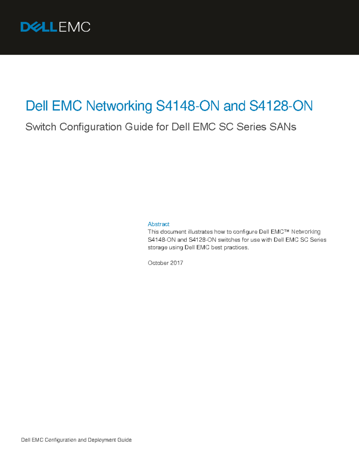 Dell EMC Networking Configuration Guide for SC Series SANs (SCG3704 ...