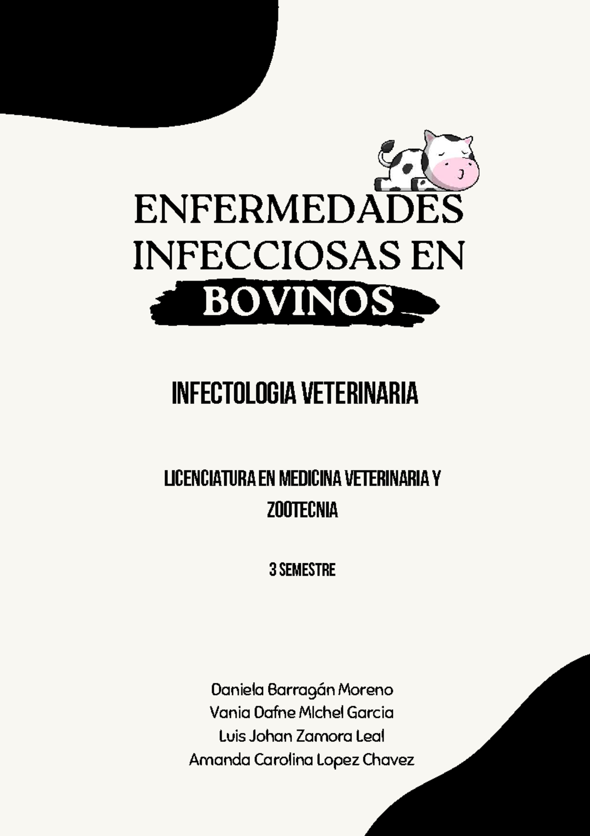 ENF. INFECCIOSAS EN BOVINOS - LIC. MED. VET. Y ZOOTEC. 3° SEM. - Studocu
