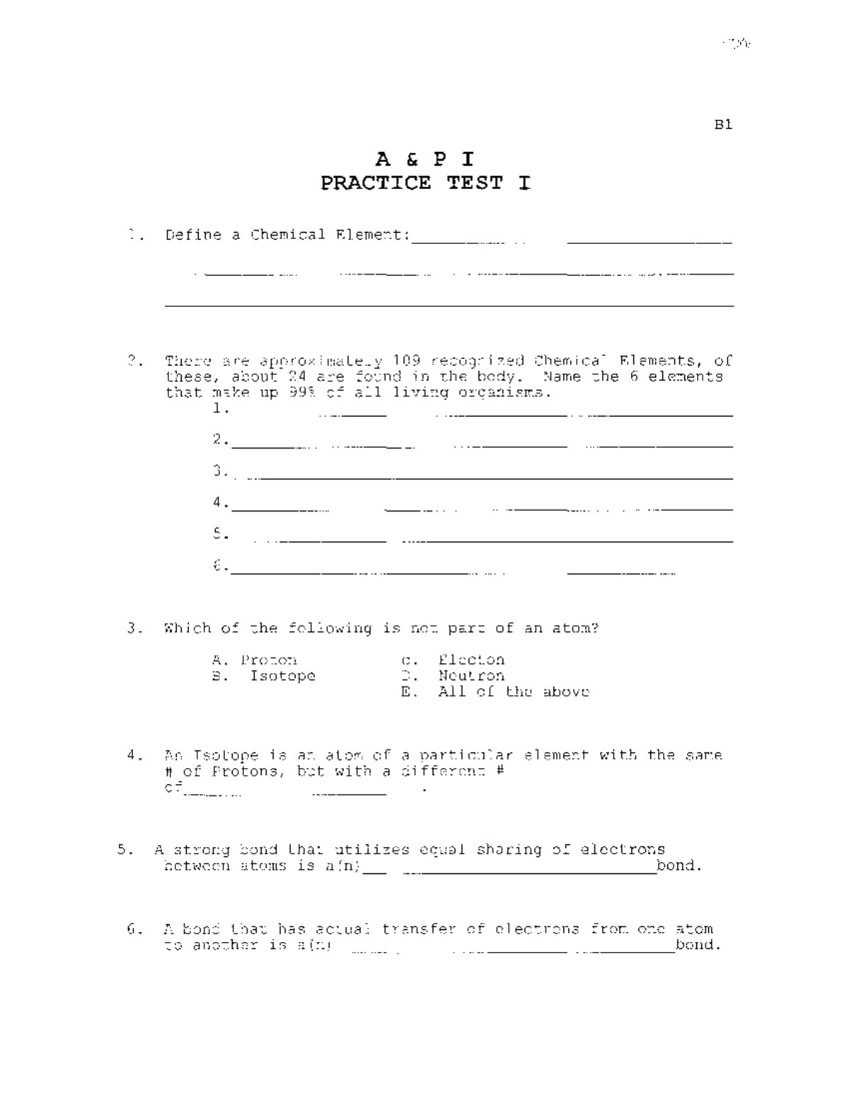 Ap1 testone - test - Secondary Education - Studocu