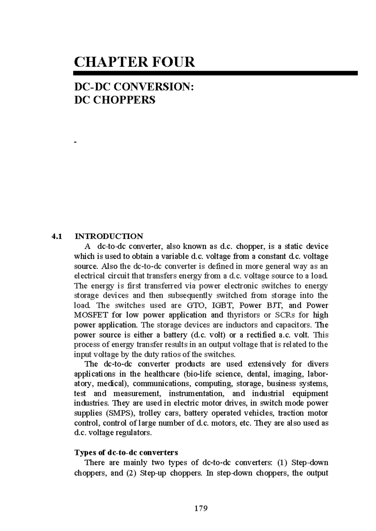 Chapter 04: DC Choppers - Detailed Analysis and Applications - Studocu