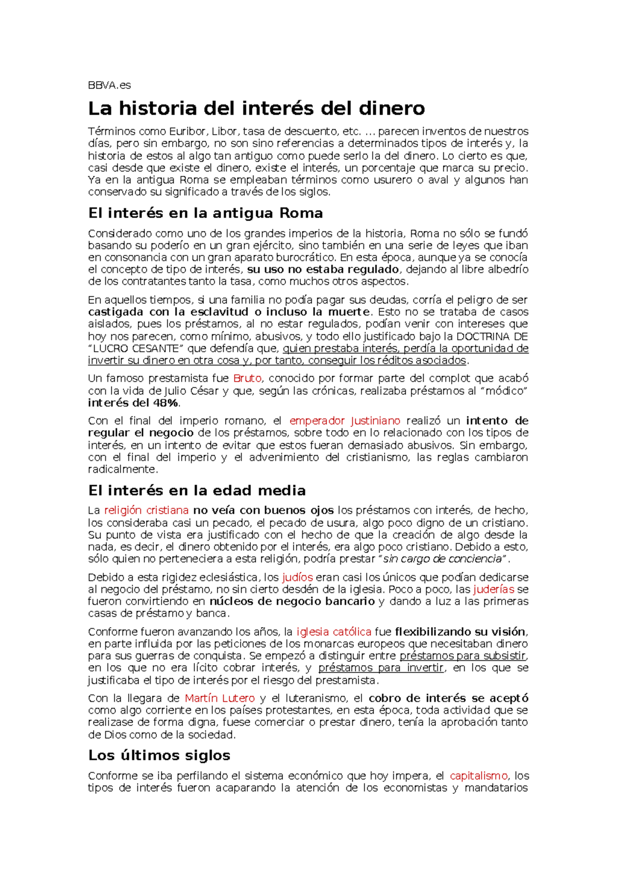 Historia del Interés del Dinero: BBVA y su Evolución a lo Largo del ...