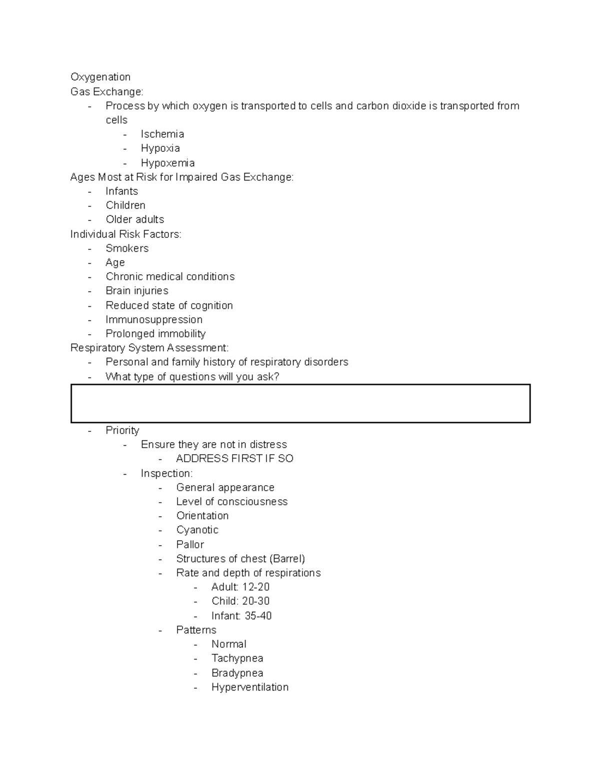 Oxygenation and Respiratory Assessment: Core Nursing Interventions ...