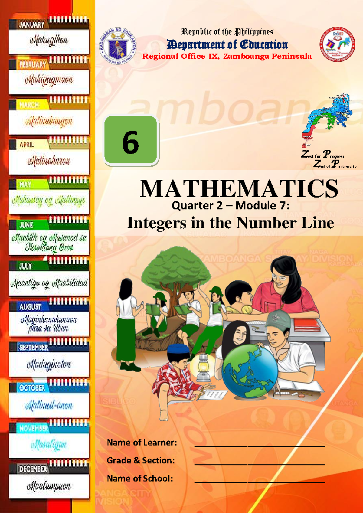 Mathematics Grade 6 Quarter 2 Module 7: Integers on the Number Line ...