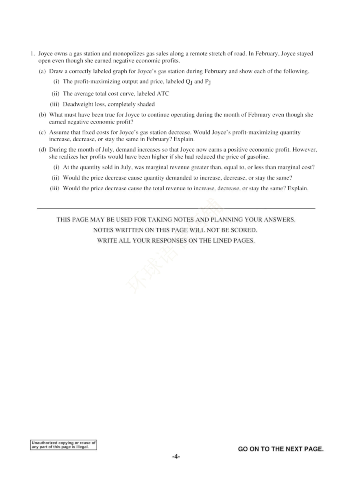 AP Microeconomics 2017 FRQ Analysis and Problem Solving - Studocu