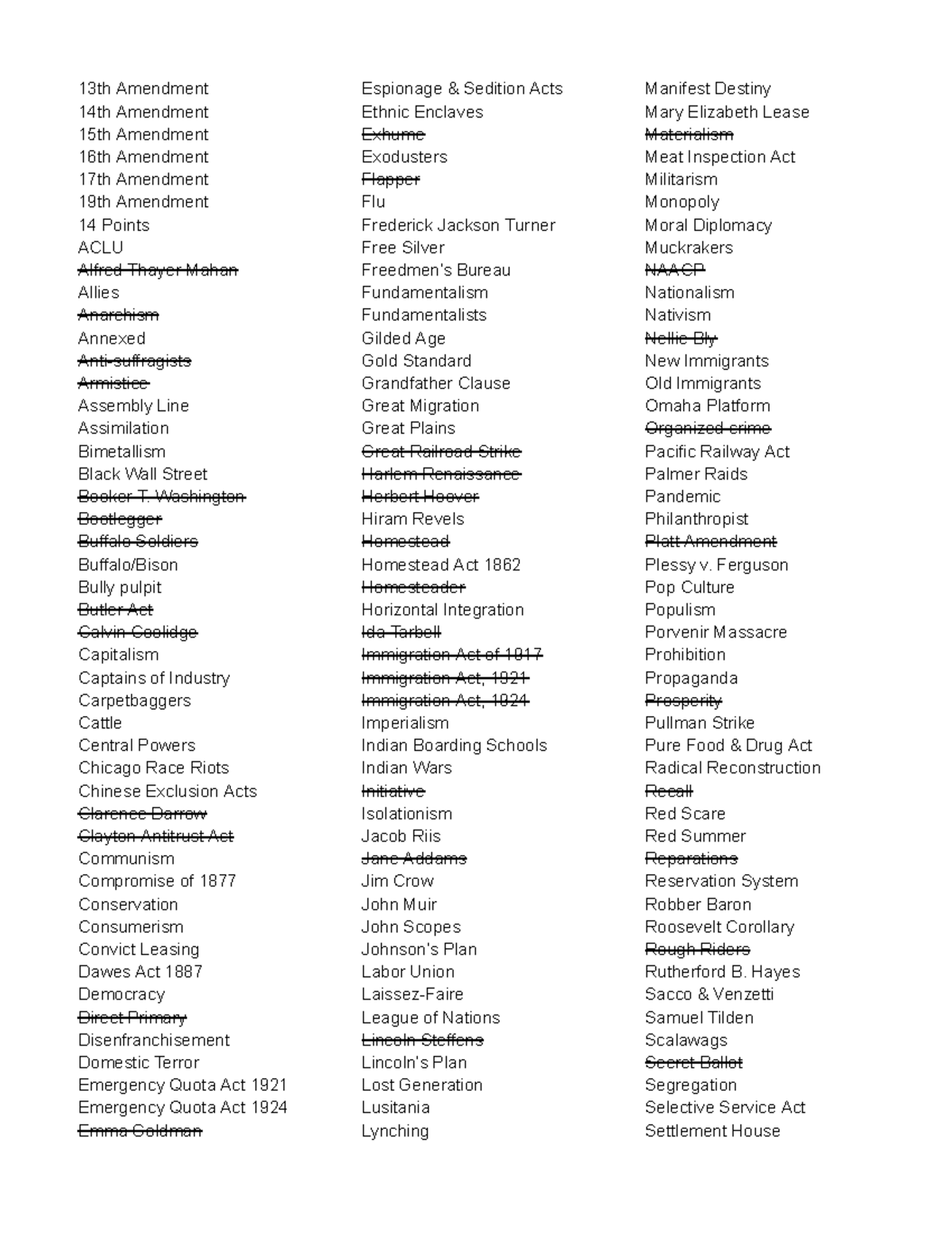 06 Midterm Vocab Terms: Key Concepts & Amendments Overview - Studocu
