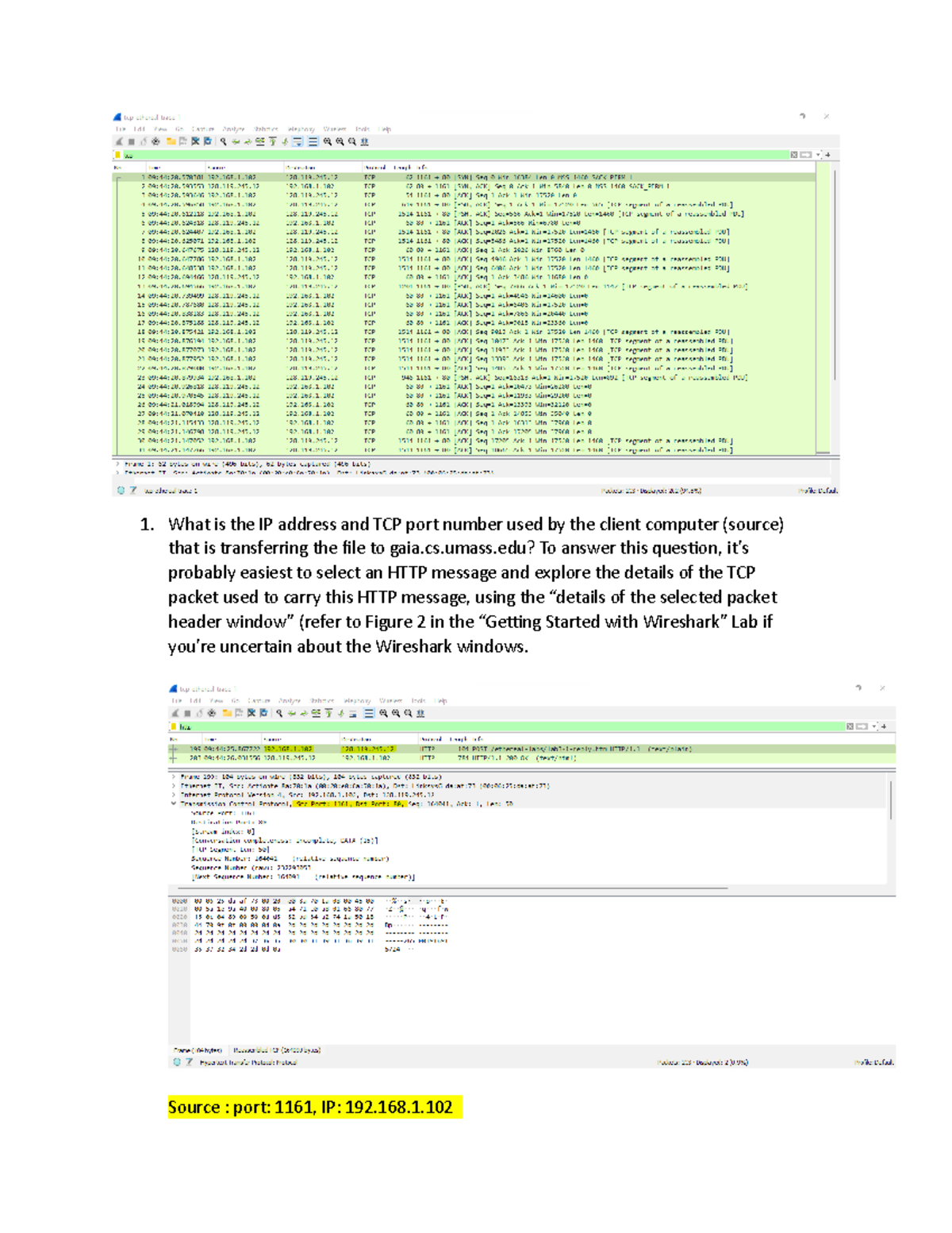 Session 2: Wireshark Lab 2 - TCP Packet Analysis and Insights - Studocu