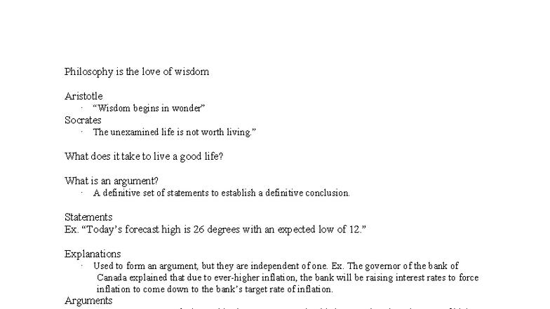 Philosophy 101: Understanding Arguments and Ethical Theories - Studocu