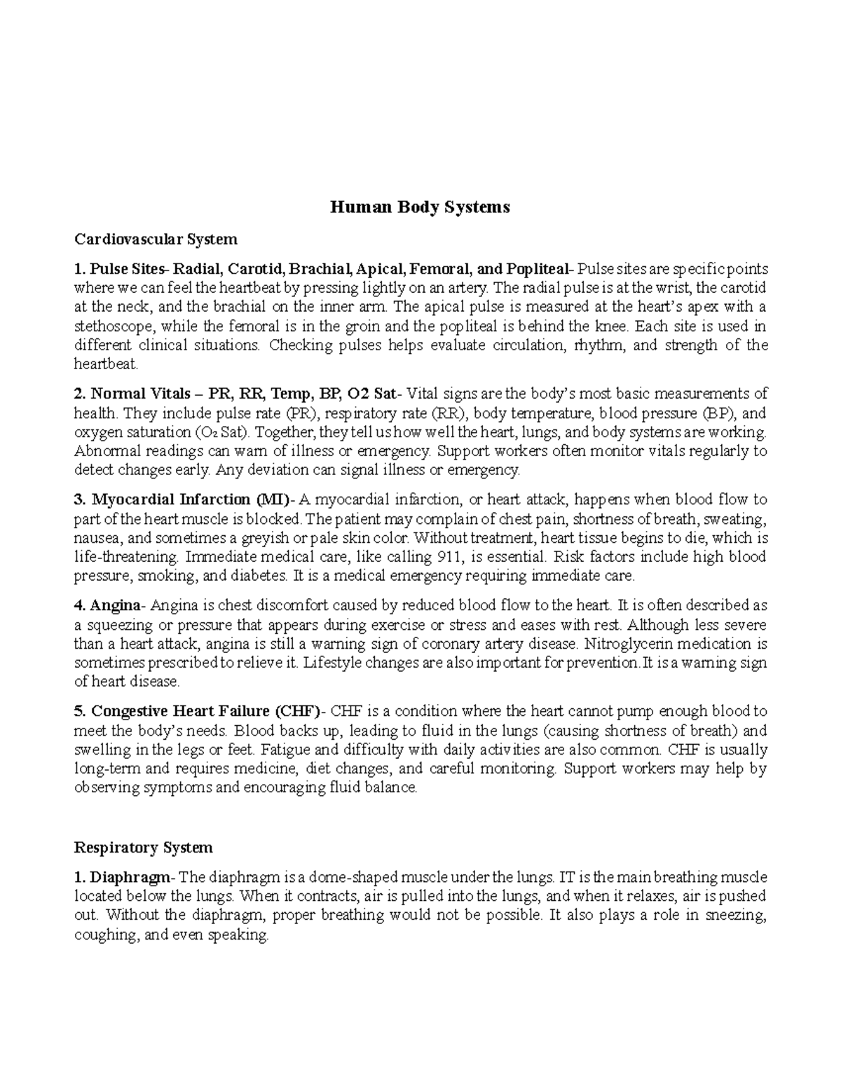 Human Body Systems Overview: Cardiovascular, Respiratory, Endocrine ...