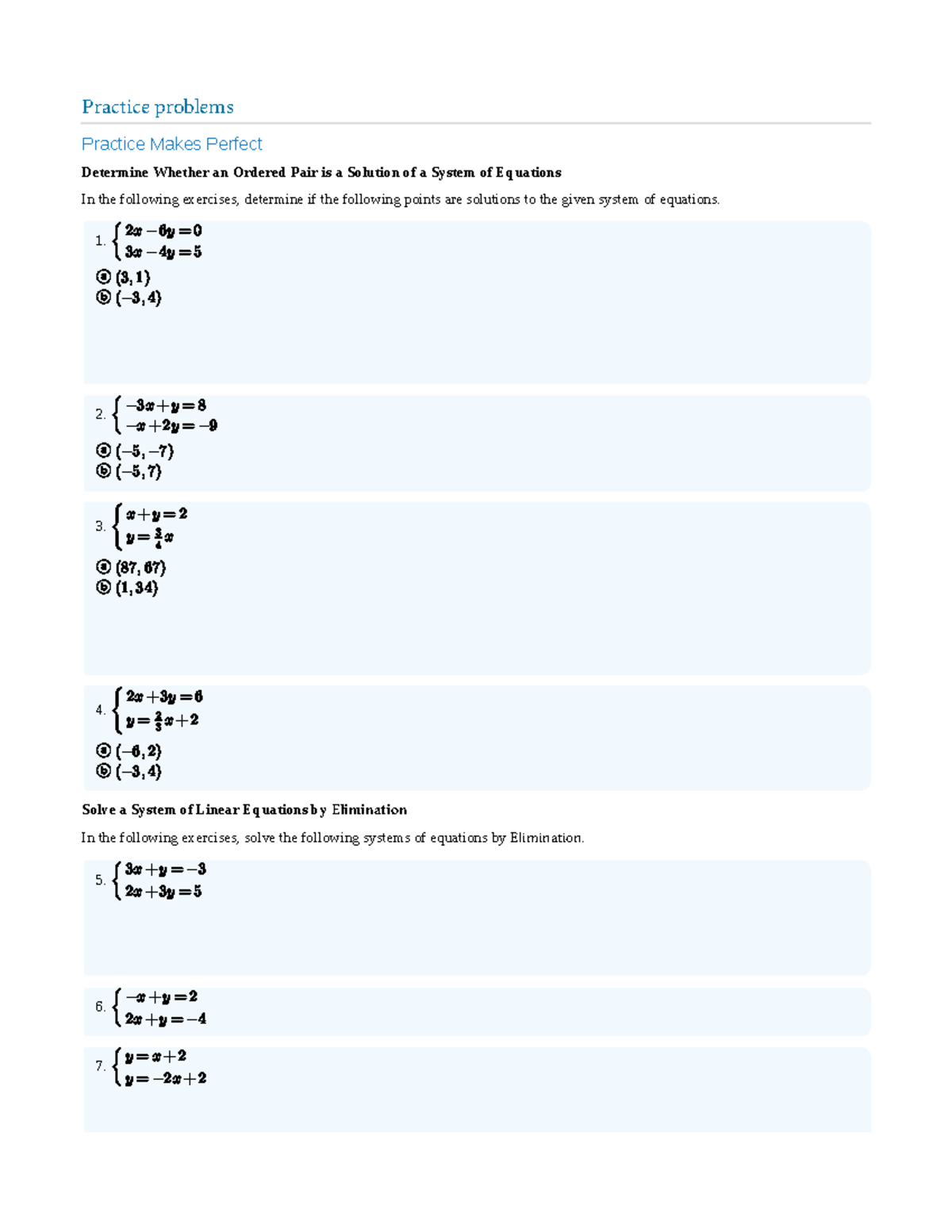 Practice problems - Practice problems Practice Makes Perfect Determine ...